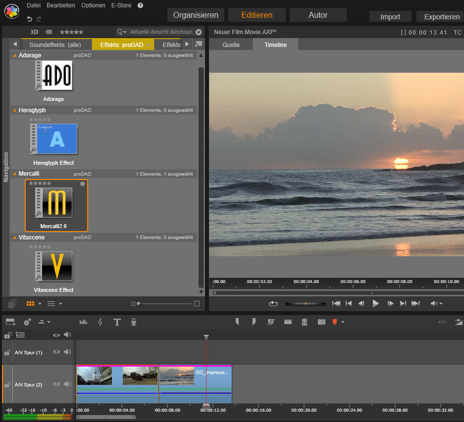 proDAD Plugins & Pinnacle Studio 18 - Film Bearbeitung