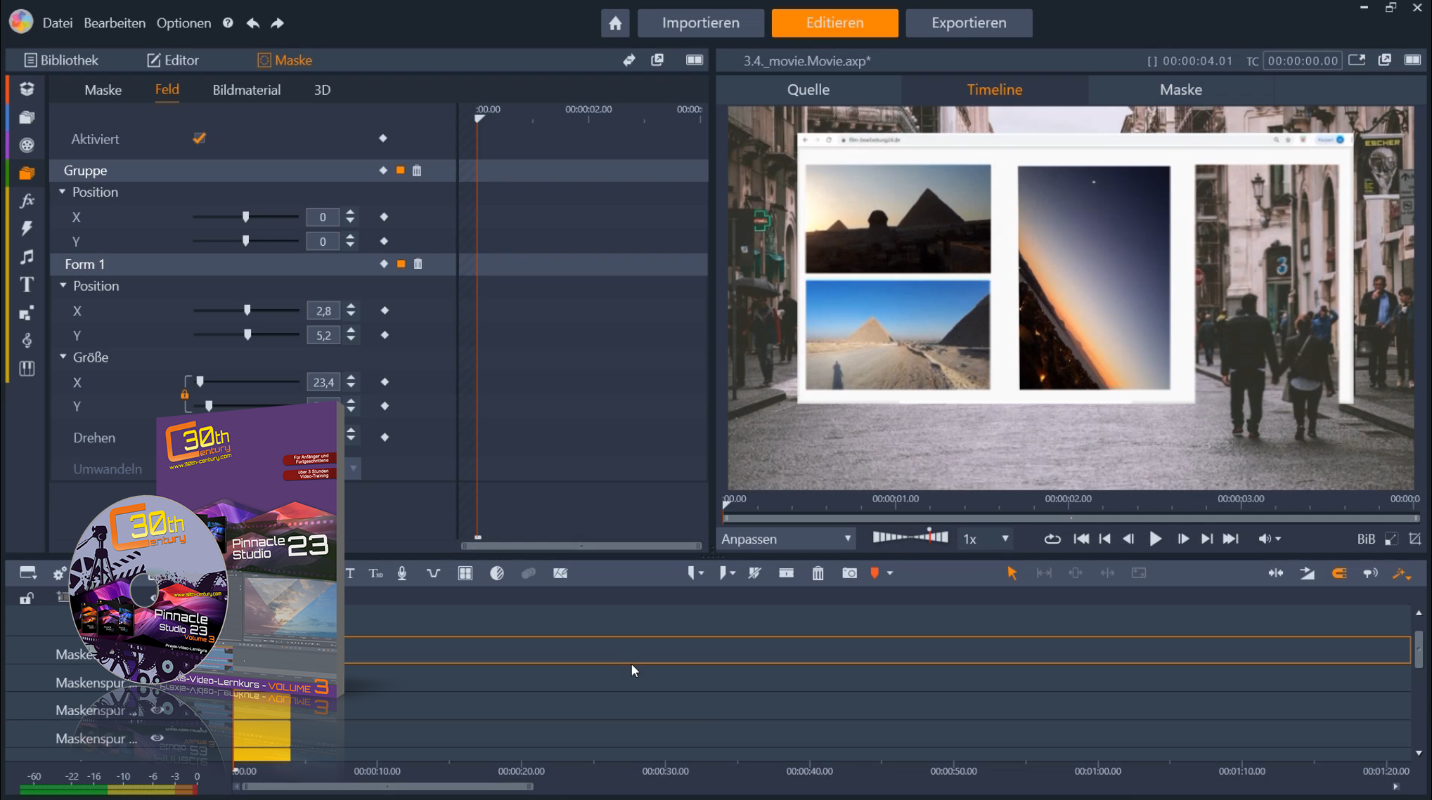 NEU! Video-Lernkurs – Volume 3 für Pinnacle Studio 23 - Film Bearbeitung