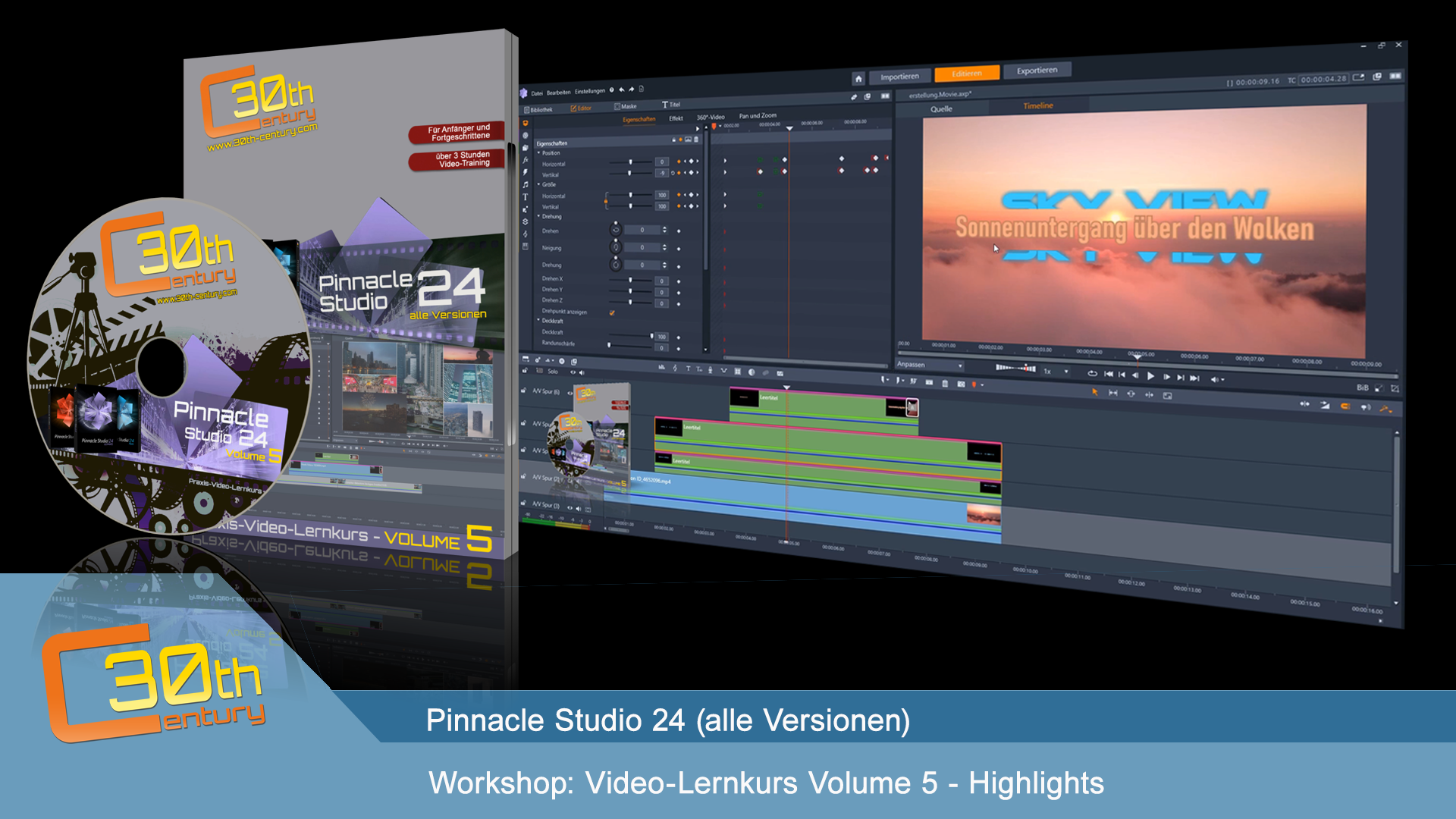 NEU! Video-Lernkurs – Volume 5 für Pinnacle Studio 24 - Film Bearbeitung