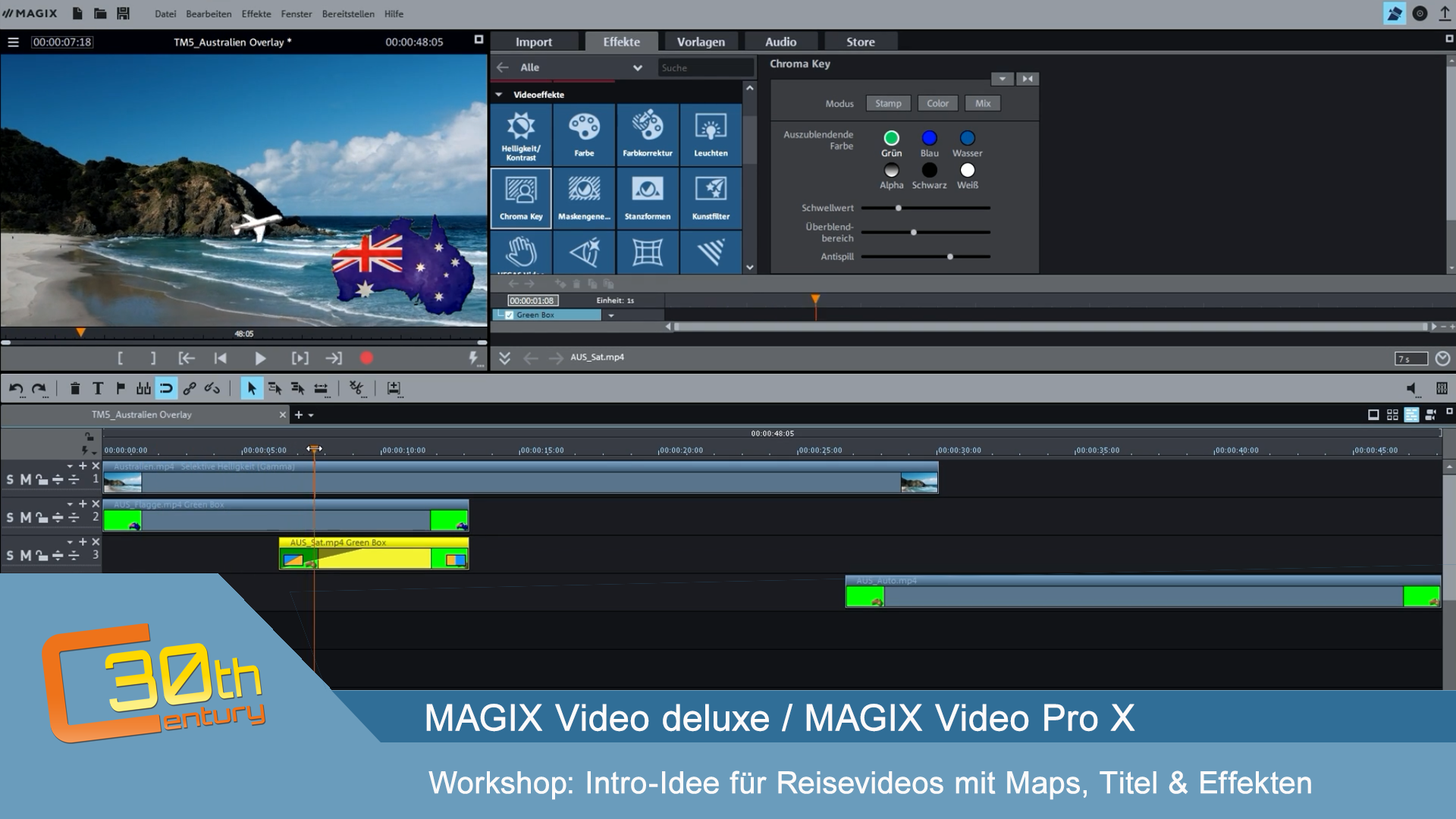MAGIX Video deluxe - Intro für Reisevideos mit Maps, Titel und Effekten ...