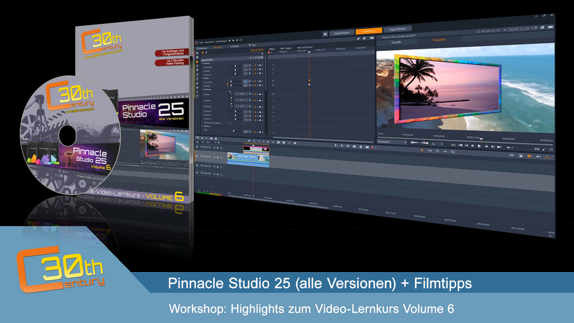 Pinnacle Studio 25 - Neue Filmideen und Gestaltungstipps - Film Bearbeitung