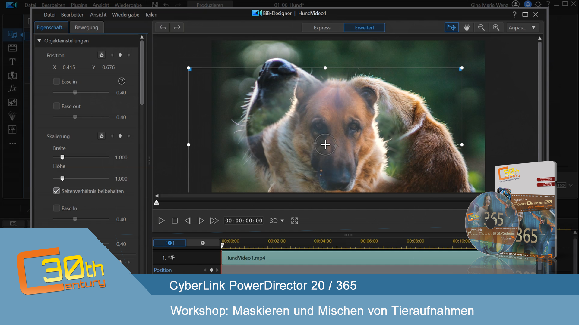 CyberLink PowerDirector 365 - Maskieren & Mischen von Tieraufnahmen - Film Bearbeitung