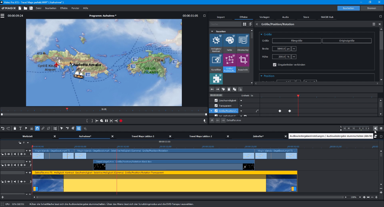 Reiserouten-Erstellung und Animation mit MAGIX Travel Maps - Film ...