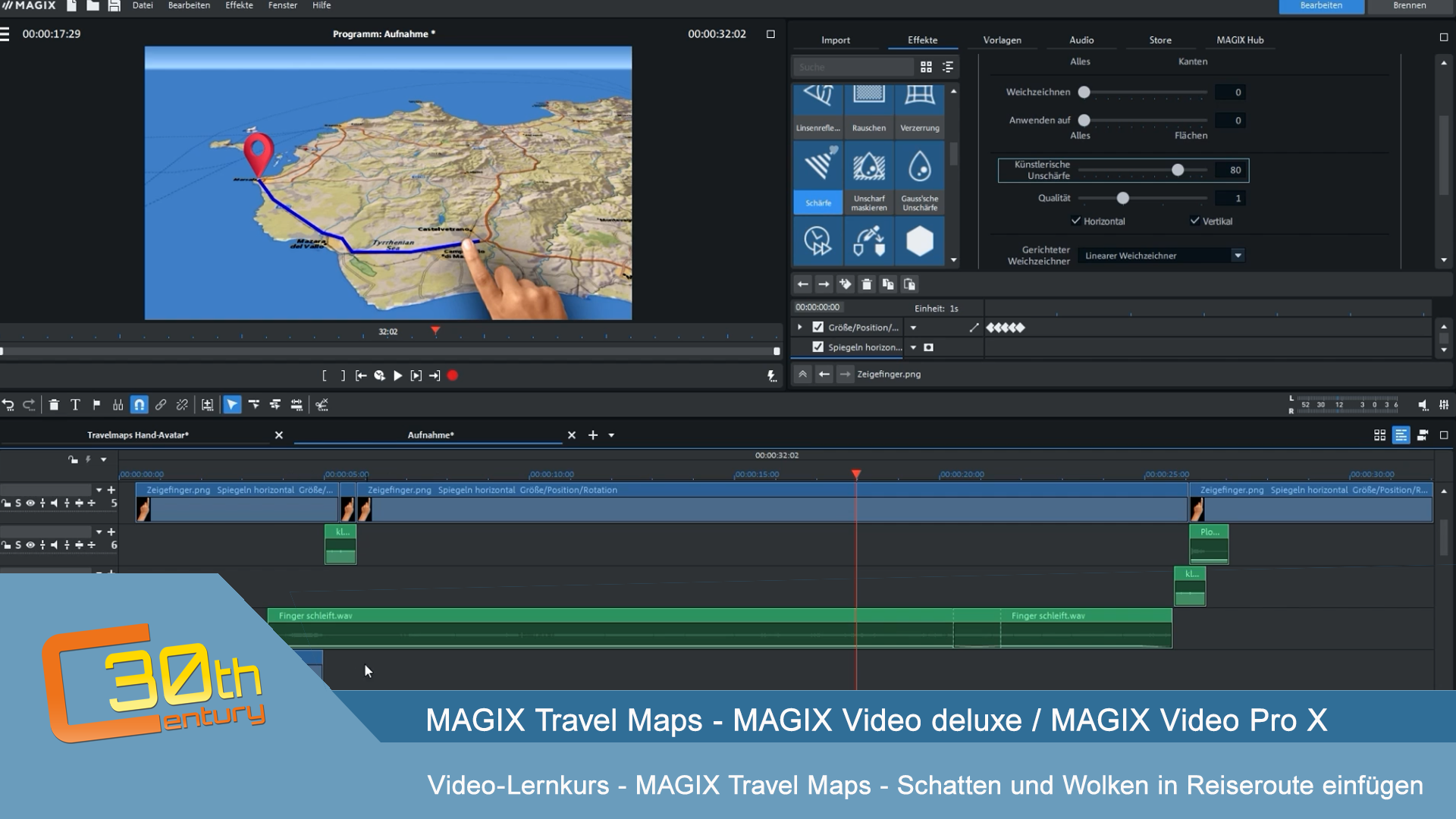 MAGIX Travel Maps - Objektschatten und Wolken in eine Reiseroutenanimation einfügen - Film ...