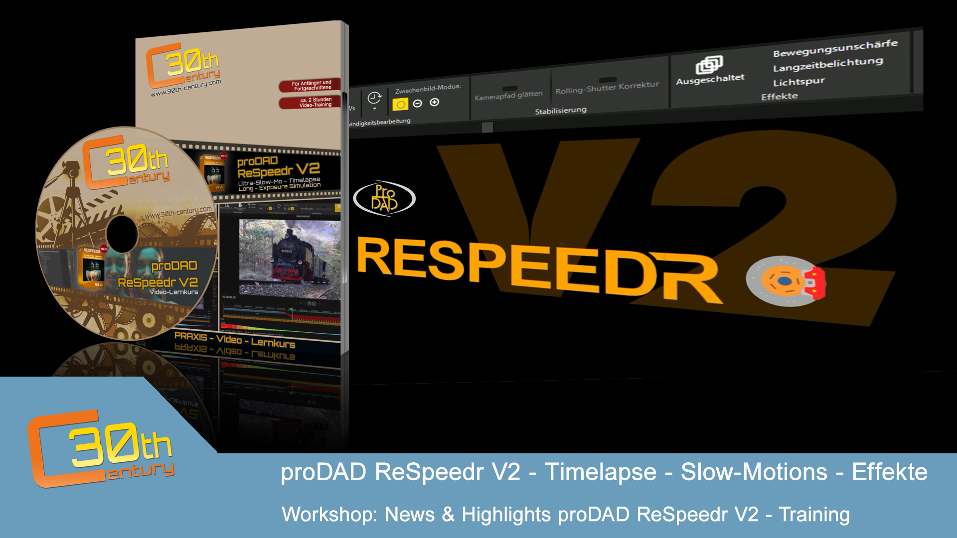 Überblick zum neuen Video-Lernkurs für proDAD ReSpeedr V2 - Fantastische Zeitlupen & Zeitraffer ...